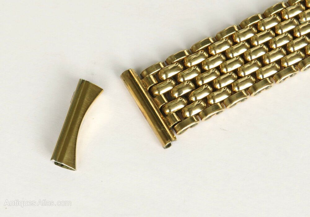 Antiques Atlas - Montal Rolled Gold Beads Of Rice Watch Bracelet ...