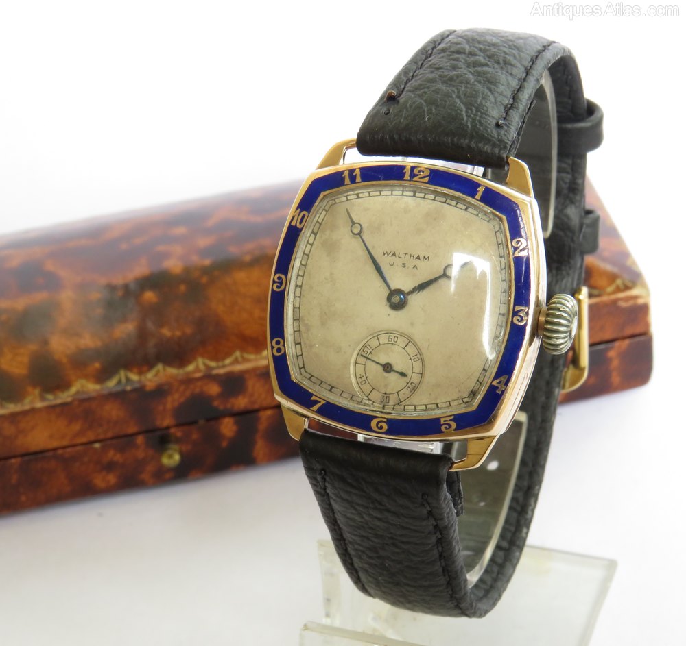 Antiques Atlas - Rare 9ct Rose Gold Waltham Chevalier Watch, 1930 ...