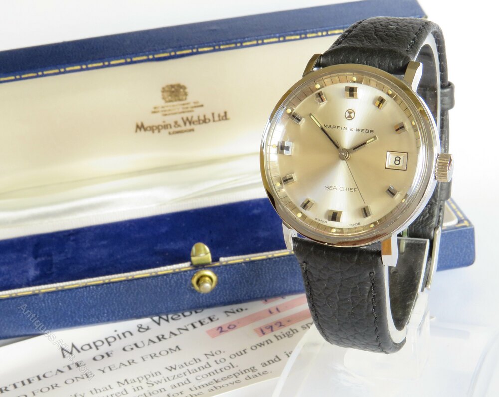 Antiques Atlas - Rare Gents Mappin & Webb Sea Chief Watch, 1976 as170a12533