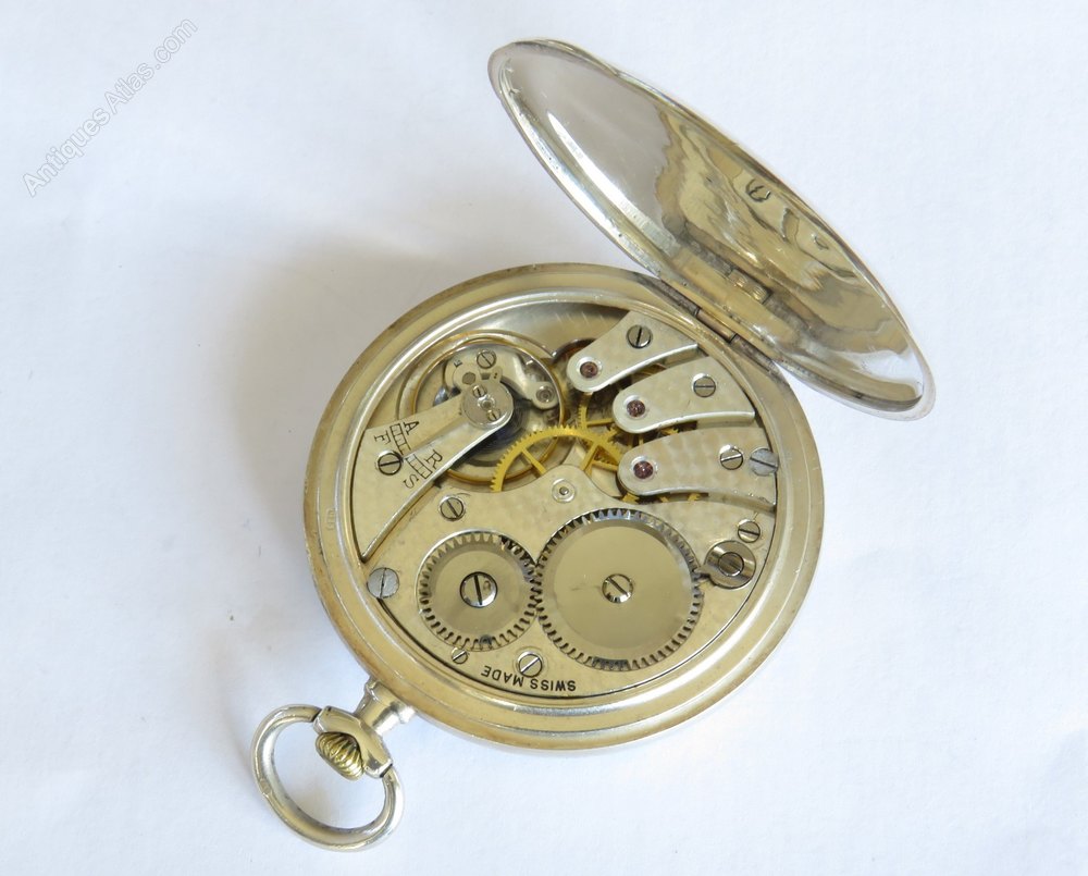 Antiques Atlas - Silver 1924 Buren Pocket Watch