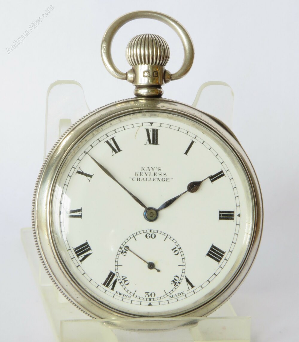 Antiques Atlas - Silver Kays “Challenge” Pocket Watch, 1929 as170a12865