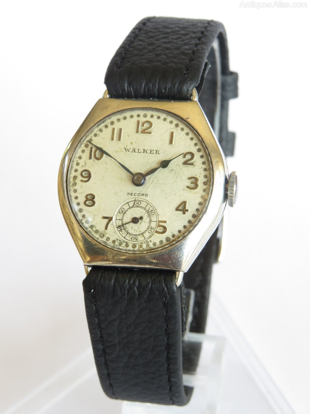 Antiques Atlas - Silver Mid-size Swan Wrist Watch By Record, 1931 ...