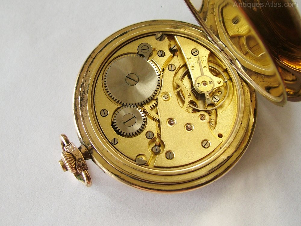 Antiques Atlas - Unusual 1930s Harlequin Full Hunter Pocket Watch