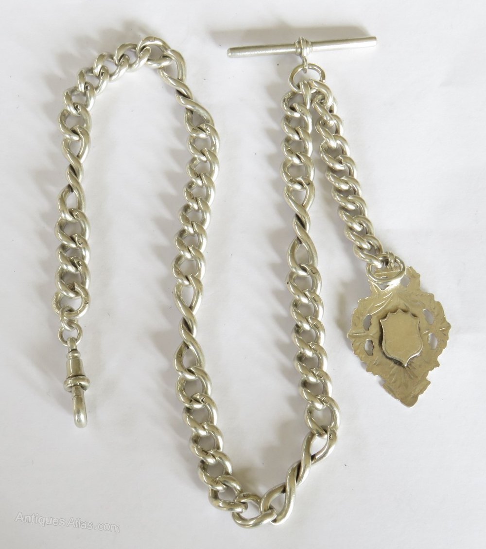 Antiques Atlas - Victorian Silver Watch Chain And Fob