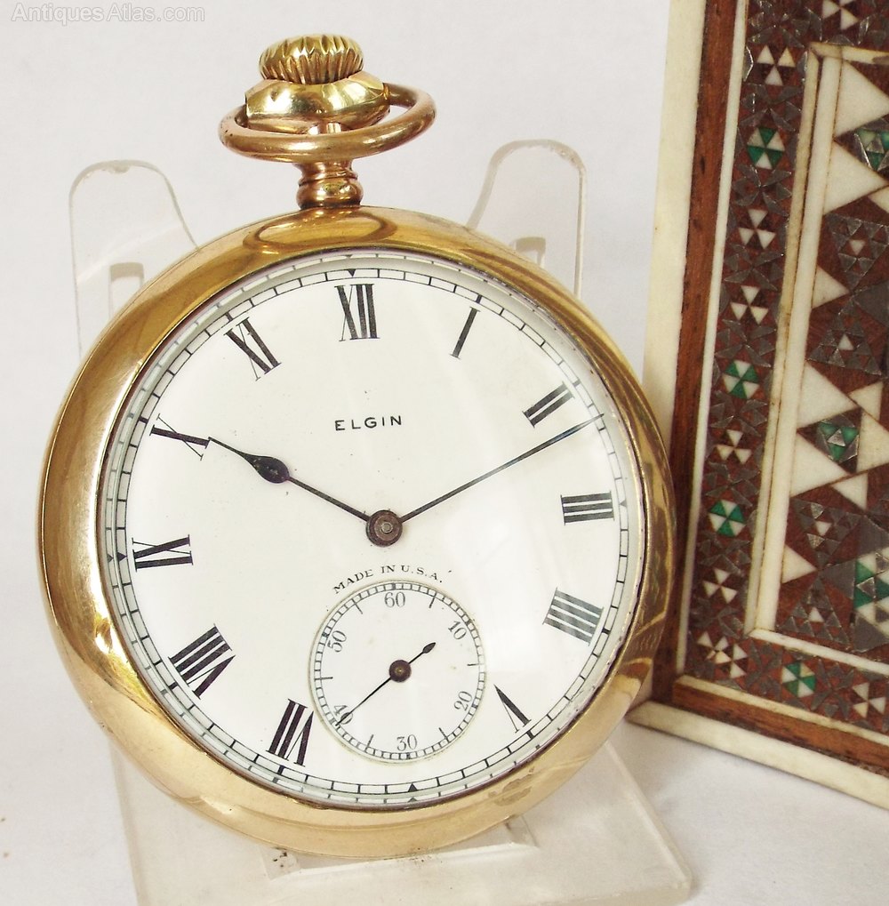 Antiques Atlas - Vintage 1920s Elgin Stem Winding Pocket Watch.