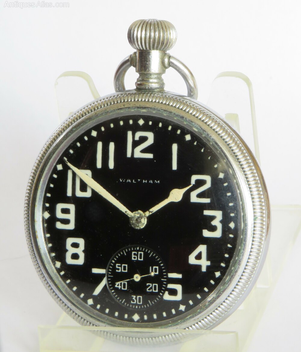 Antiques Atlas - WW2 Waltham Premier Military Pocket Watch as170a13080