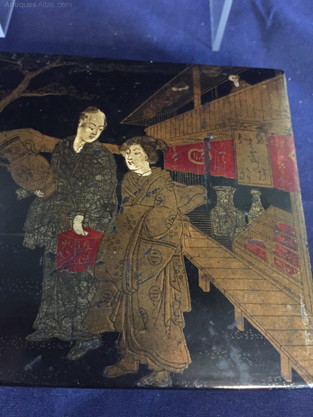 Antiques Atlas - Japanese Papier Macho Box For Playing Cards