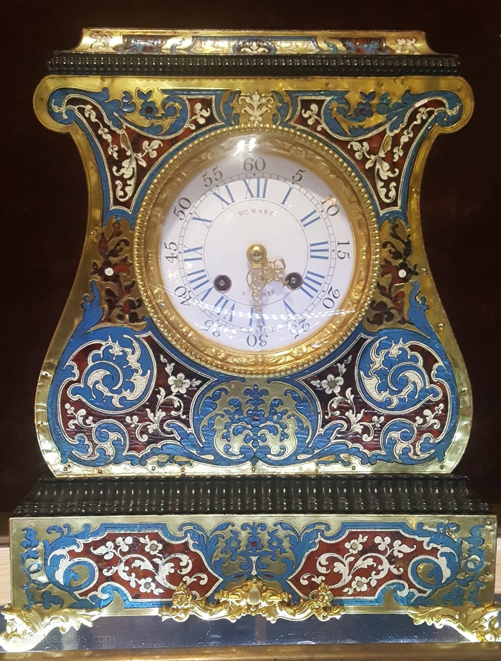Antiques Atlas - Henri Marc Of Paris Boulle Clock C 1860