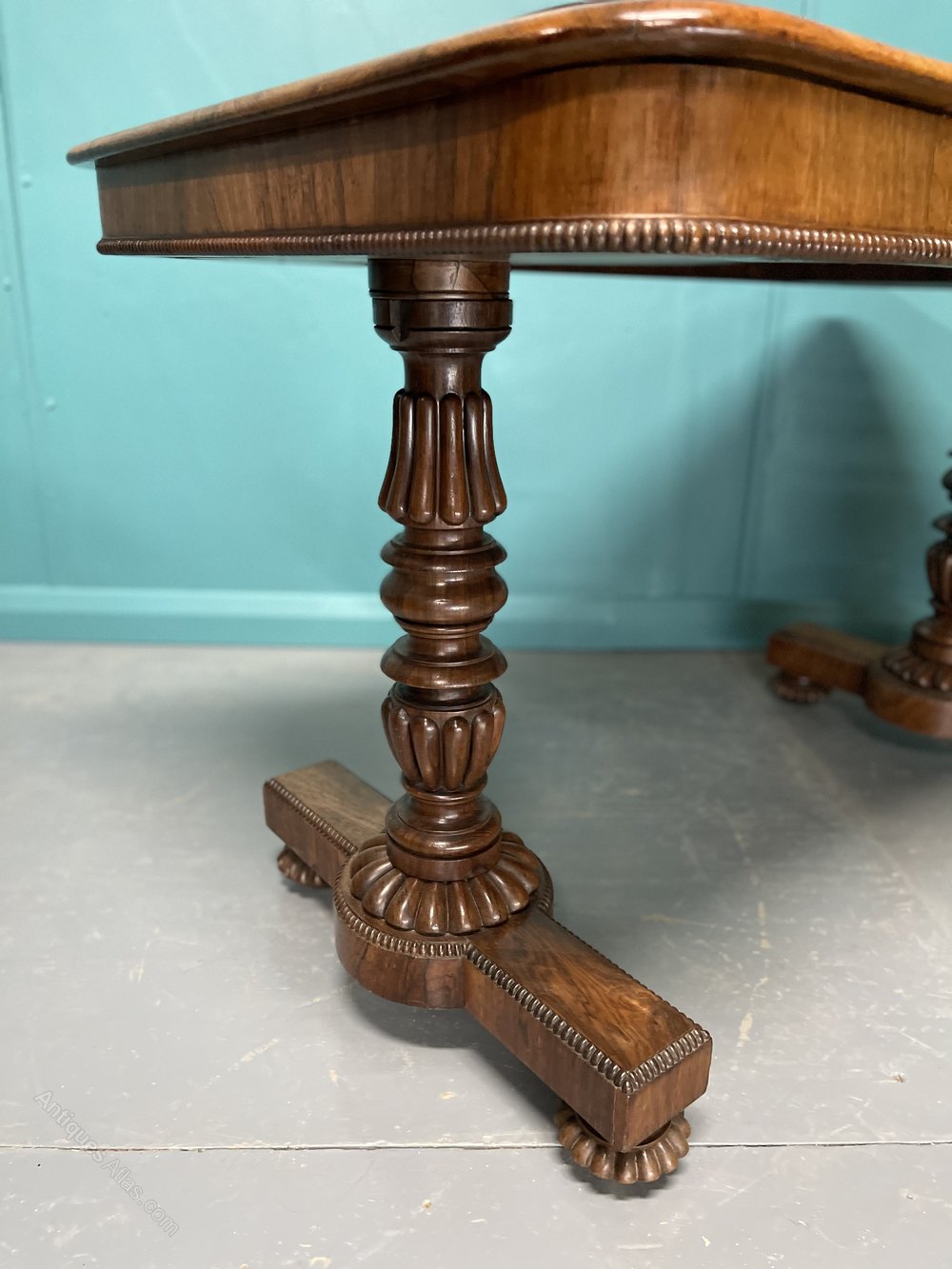 Exceptional Quality Regency Rosewood Library Table - Antiques Atlas