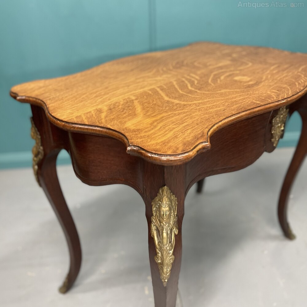 French Serpentine Sofa Console Table - Antiques Atlas