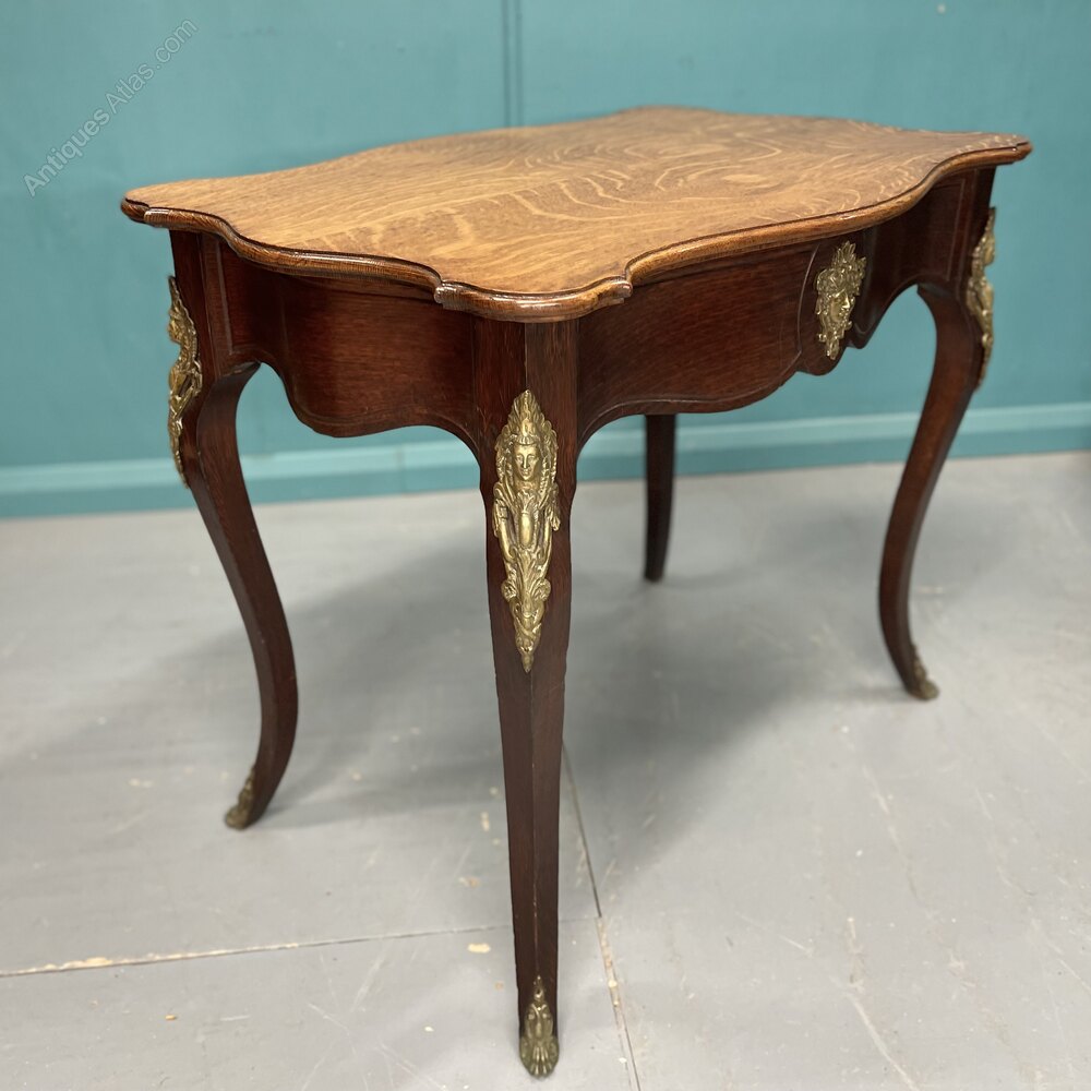 French Serpentine Sofa Console Table - Antiques Atlas