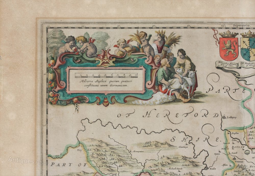 Antiques Atlas - Original Map Of Gloucestershire By Valk & Schenk