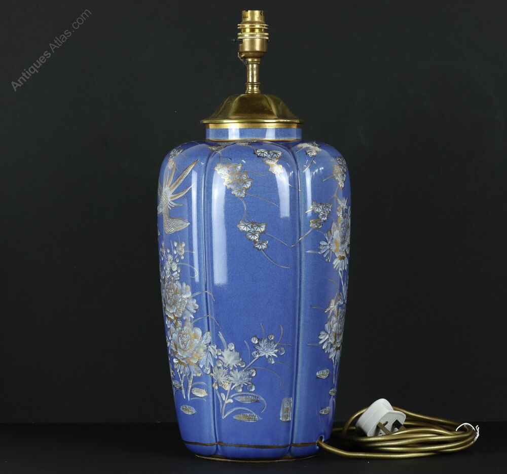 Antiques Atlas - Vintage Chinese Blue Porcelain Lamp Base as1016a665