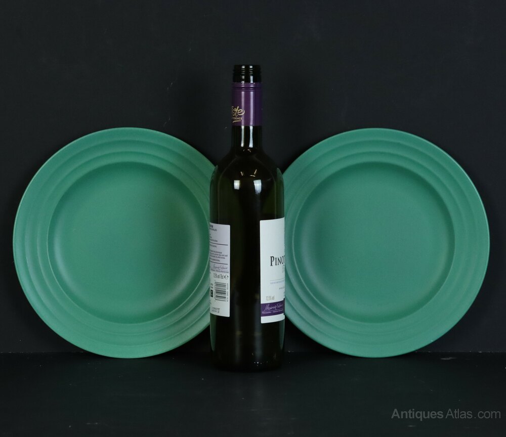 Antiques Atlas - Wedgwood Annular Ware Pair Matt Green Plates, 1930 ...