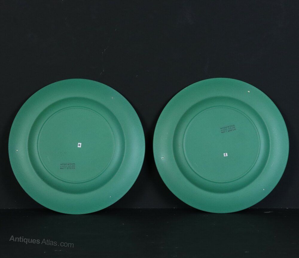 Antiques Atlas - Wedgwood Annular Ware Pair Matt Green Plates, 1930 ...