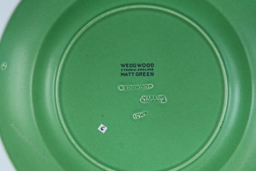 Antiques Atlas - Wedgwood Annular Ware Pair Matt Green Plates, 1930 ...