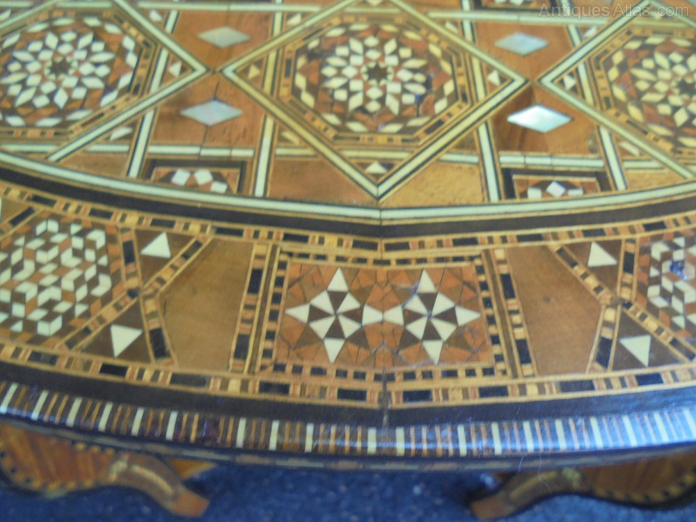 Antique Inlaid Syrian Coffee Table - Antiques Atlas