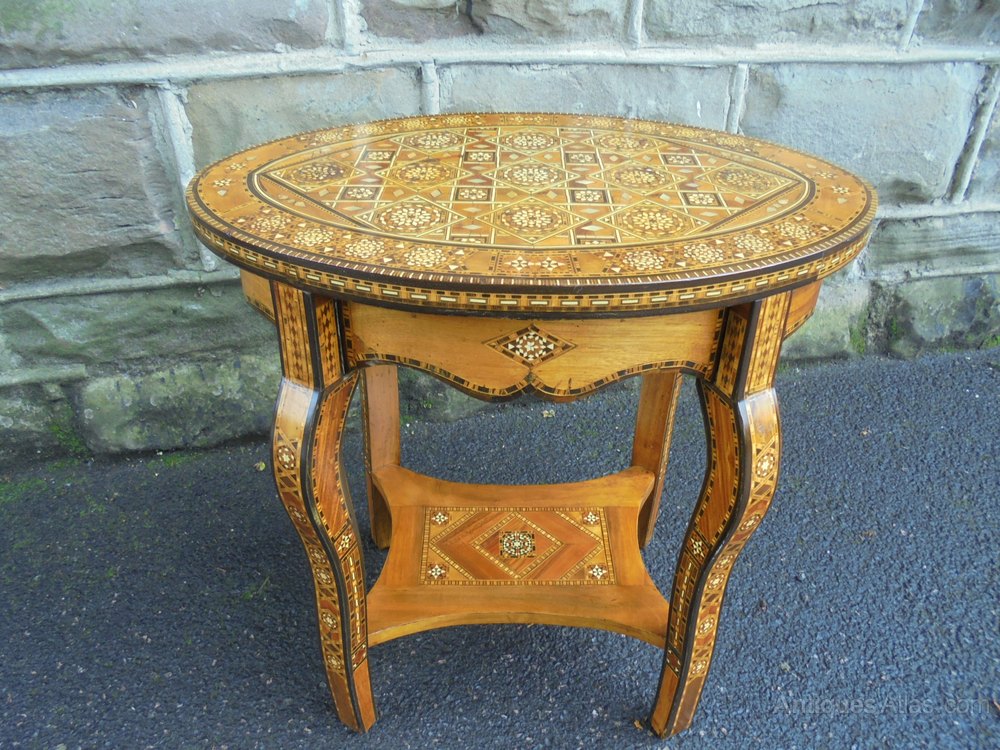 Antique Inlaid Syrian Coffee Table - Antiques Atlas