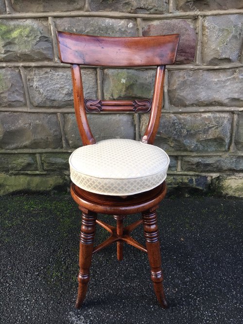 Antique Mahogany Revolving Music Stool - Antiques Atlas