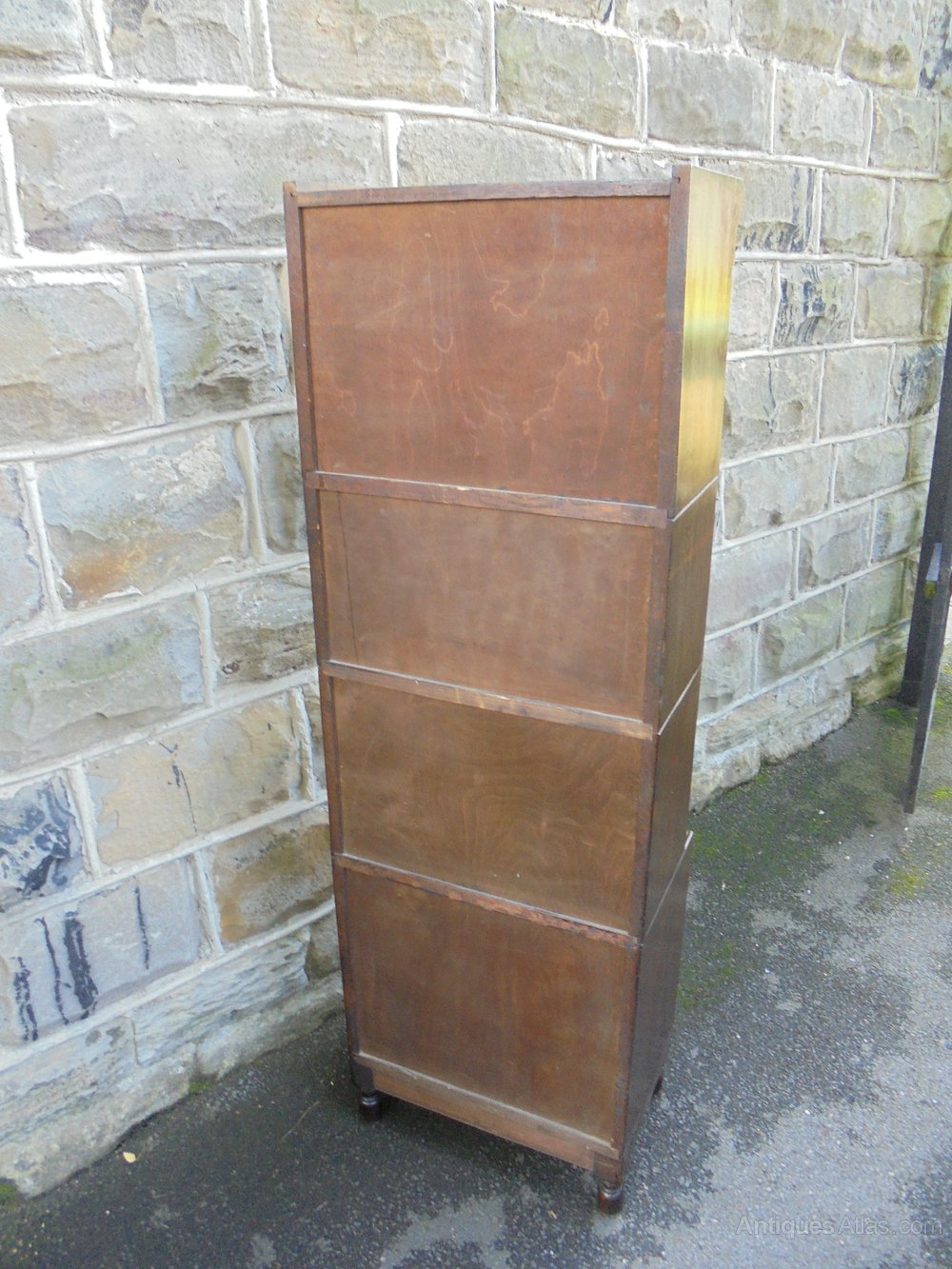 Antique Slim Oak Stacking Bookcase By Minty - Antiques Atlas