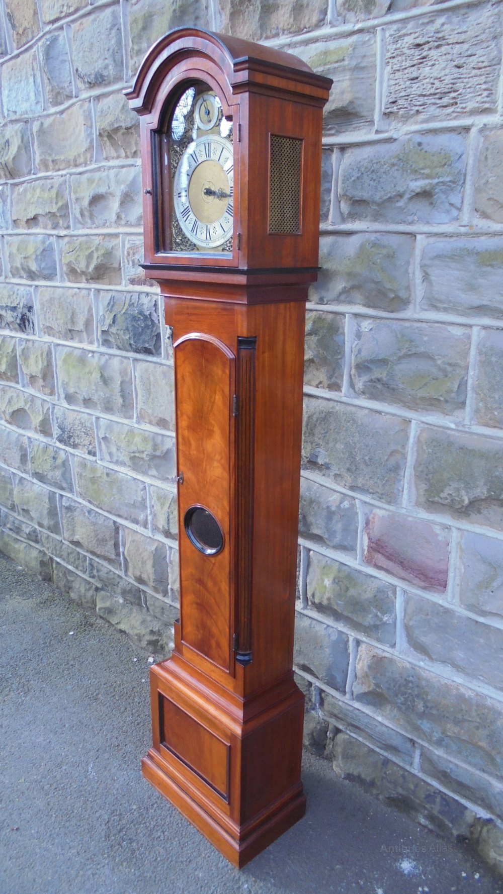 Antiques Atlas - Mahogany Triple Weight Driven Grandmother Clock