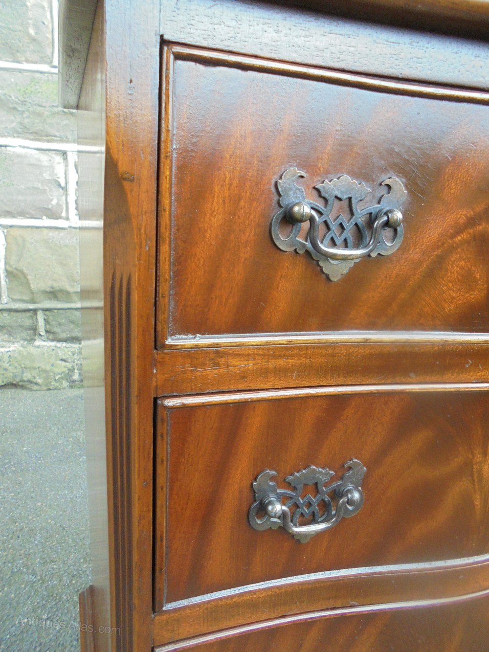 Pair Mahogany 4 Draws Bedside Chest Draws - Antiques Atlas