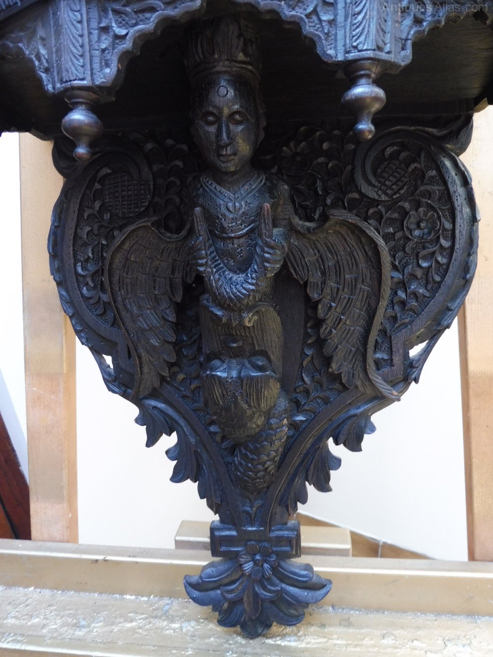 Antiques Atlas - Burmese Carved Wall Bracket Hardwood 1860