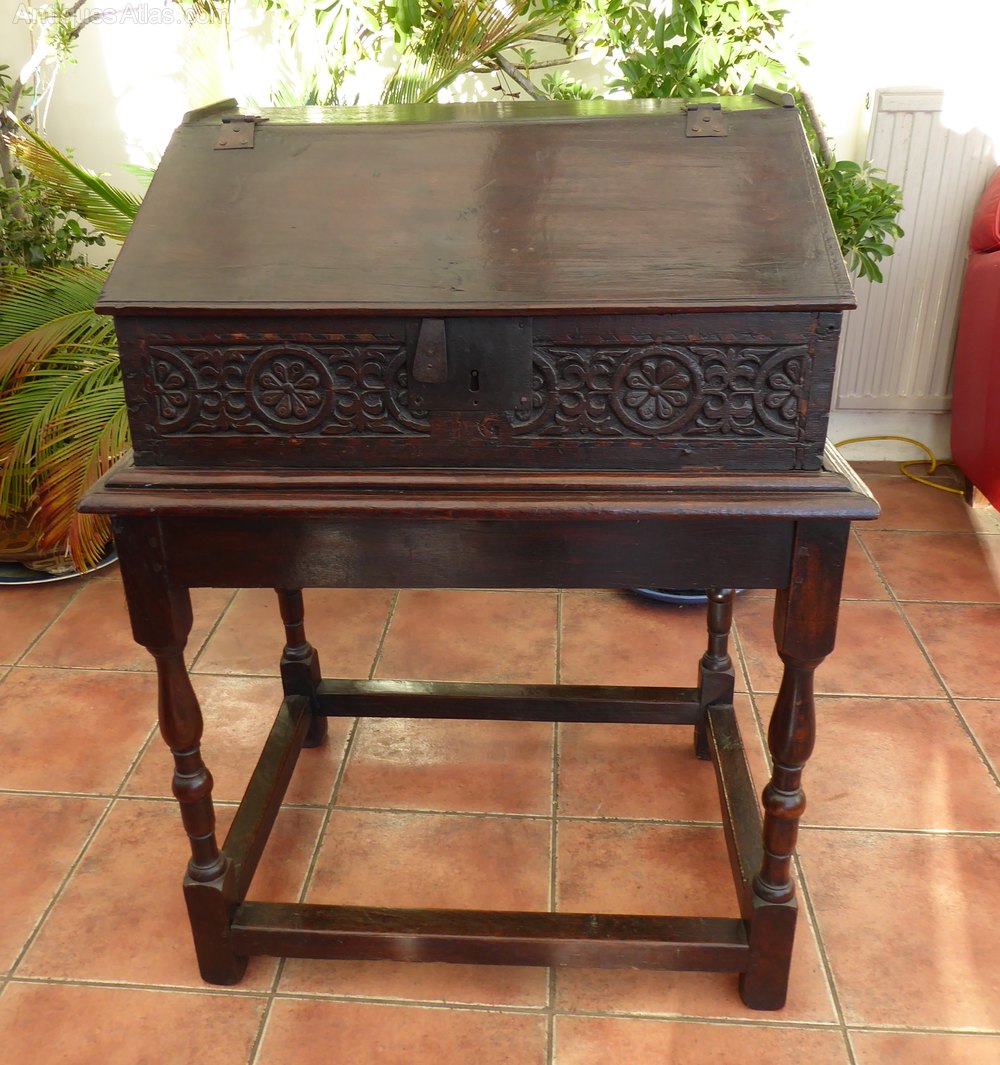Antiques Atlas - Country Oak Bible Box On Stand 1660