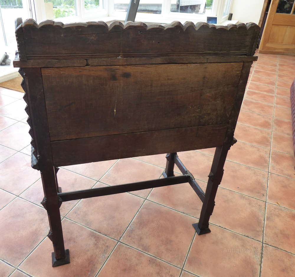 Antiques Atlas - Bible Box On Stand 1760 Country Oak Gothic