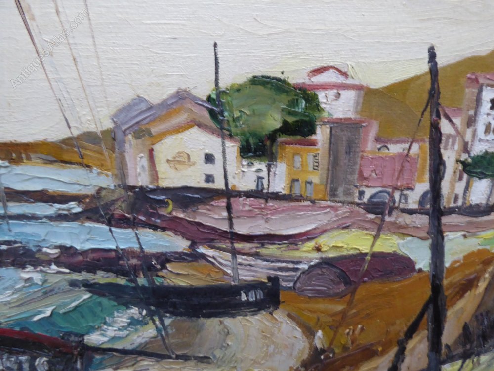 Antiques Atlas - Harbour View Listed Artist Walter Leslie Fenner