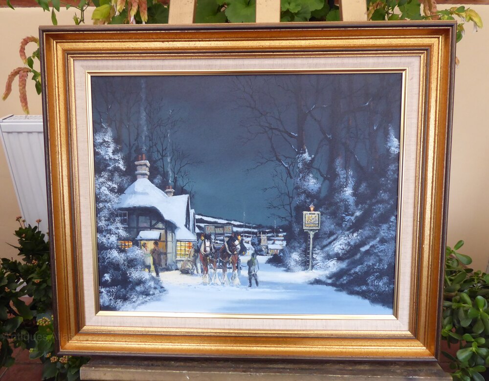 Antiques Atlas - Kings Arms Listed Artist Alan King Akin Malvern ...