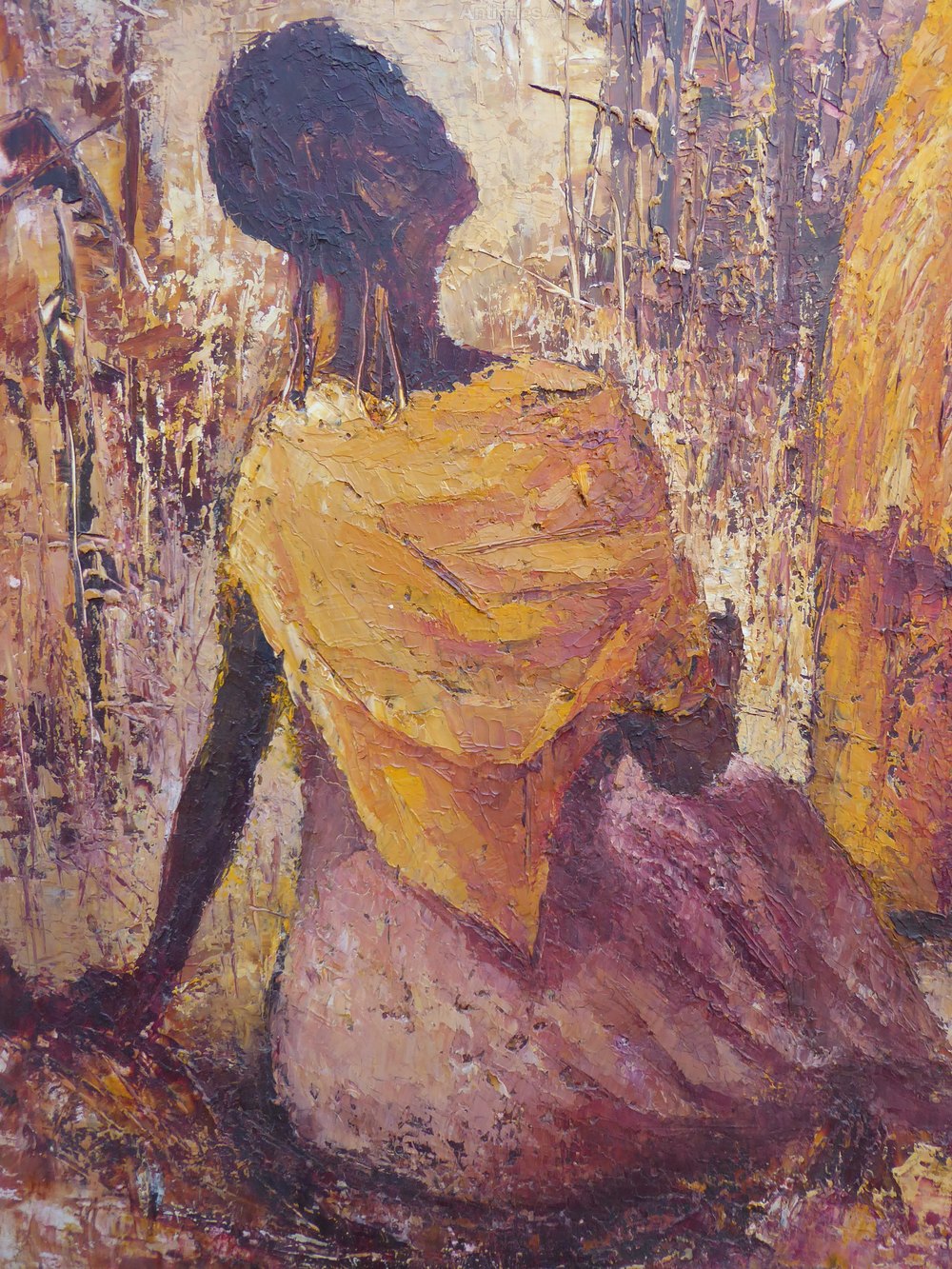 Antiques Atlas - Large Oil Tribal Women Listed Artist John Seldon