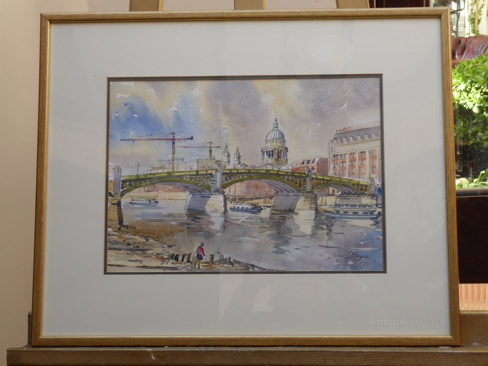 Antiques Atlas - Listed RA Artist John Bryce Wapping Group Thames