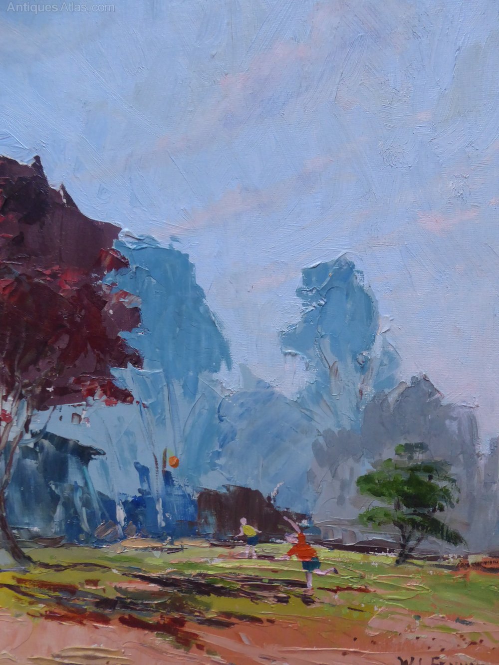 Antiques Atlas - Oil At The Park Listed Artist Walter Leslie Fenner