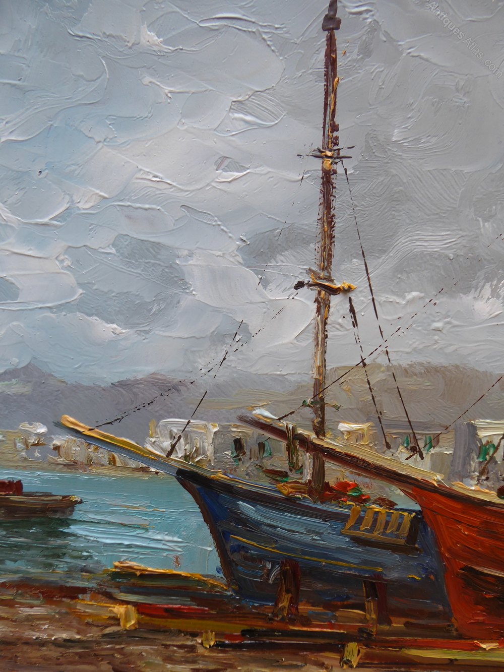 Antiques Atlas - Oil Italian Marine Seascape Artist G De Curtis