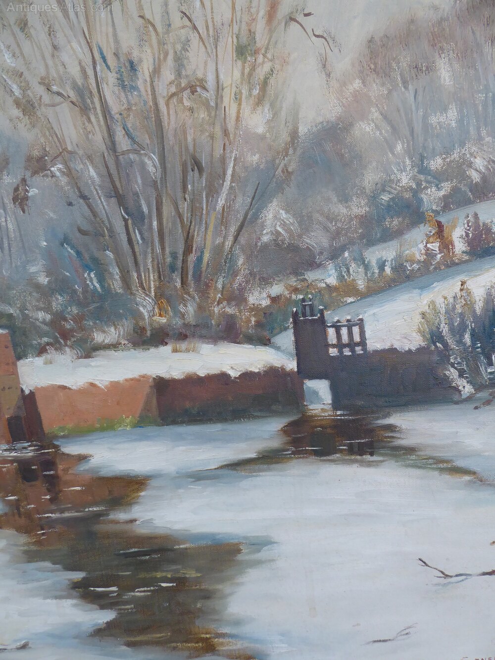 Antiques Atlas - Oil Lambourne River Listed Artist Maurice Codner ...