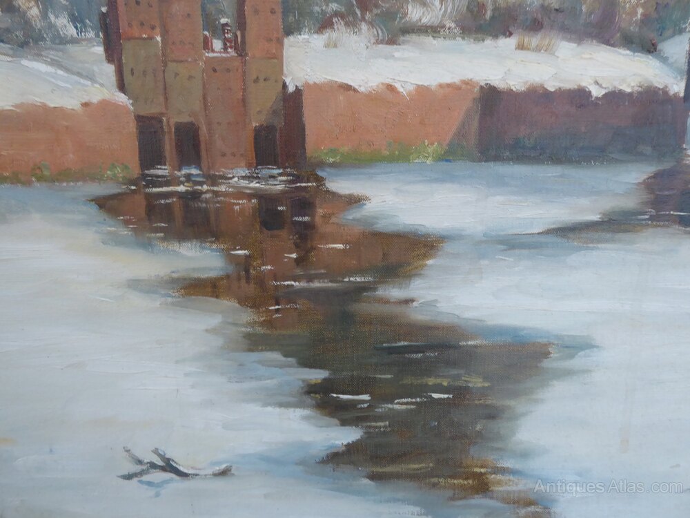 Antiques Atlas - Oil Lambourne River Listed Artist Maurice Codner ...