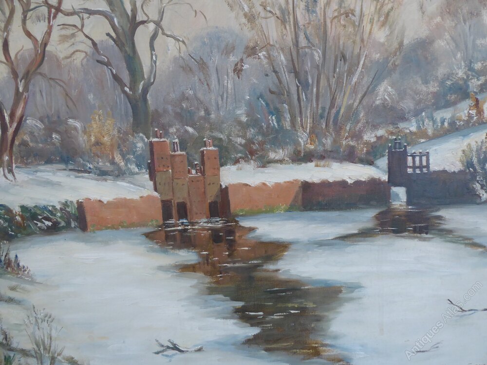 Antiques Atlas - Oil Lambourne River Listed Artist Maurice Codner ...