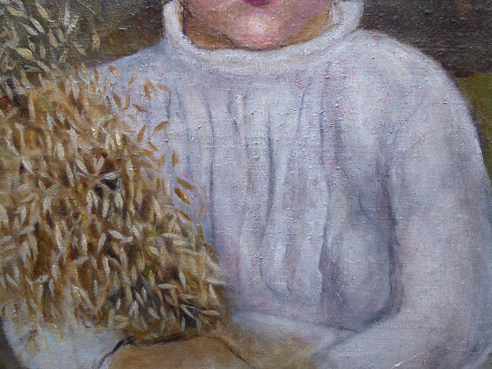 Antiques Atlas - Oil Portrait Eleanor Artist Harriet Howard 1884