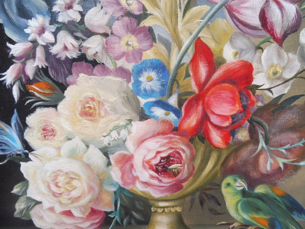 Antiques Atlas - Oil On Canvas Still Life Artist George Rennie