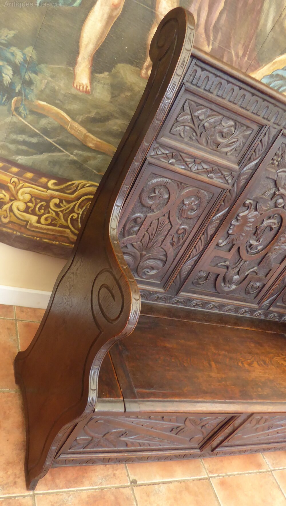 Settle Country Oak Carved Mystical Creatures 1860 as299a4489 / 861 ...