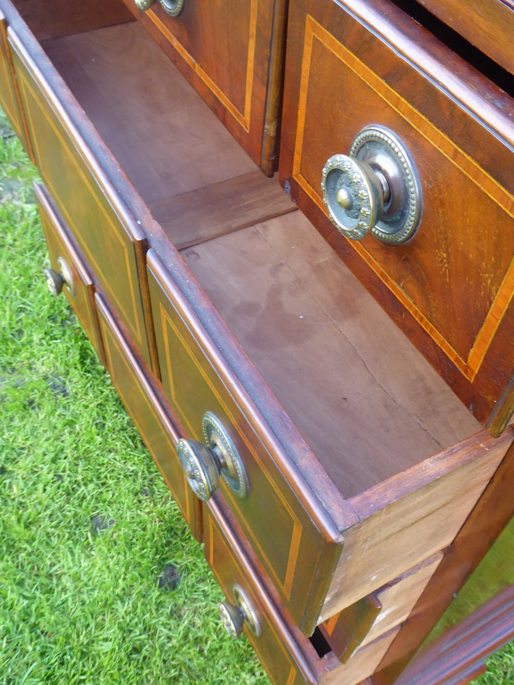 Ships Mahogany Chest Of Drawers Inlaid 1900 - Antiques Atlas