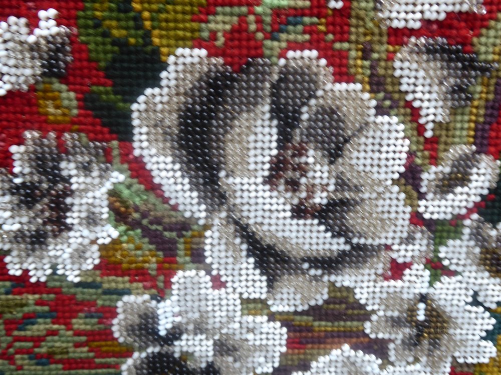 Antiques Atlas Victorian Beadwork Wild Roses 1860 1880