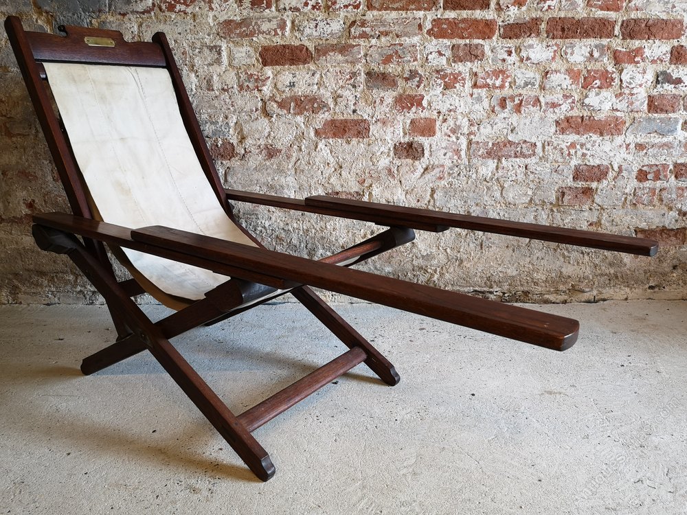 Colonial Teak Campaign Chair. - Antiques Atlas