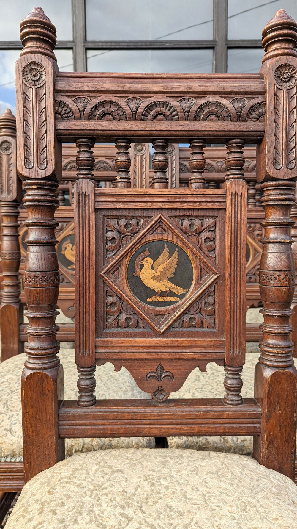 Gillows Bruce Talbert Oak Side Chairs. - Antiques Atlas