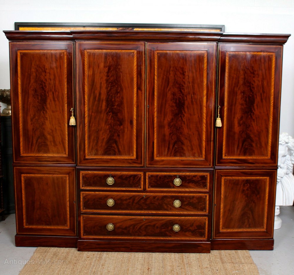 Edwardian Triple Compactum Wardrobe - Antiques Atlas