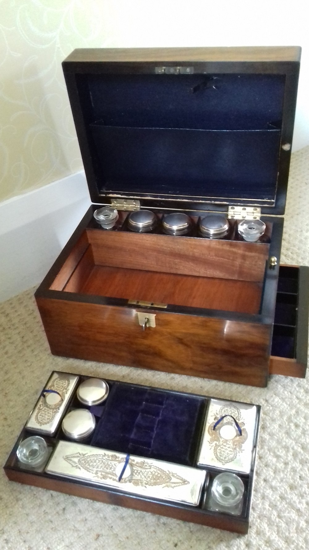 Antiques Atlas Walnut Vanity Box