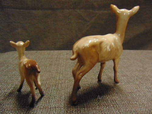 Antiques Atlas - Beswick Deer Family - Stag, Doe & Fawn