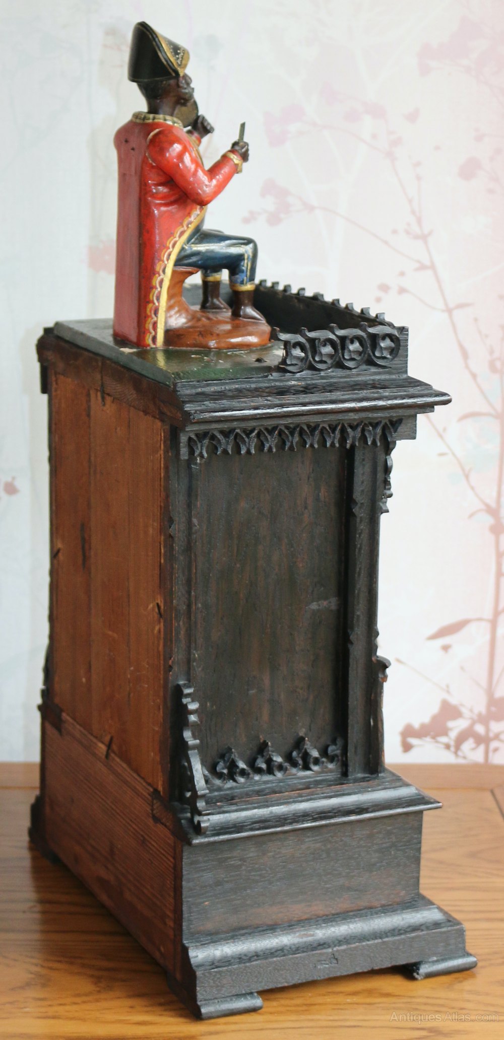 Antiques Atlas - Black Forest Monkey Automaton Shelf Clock