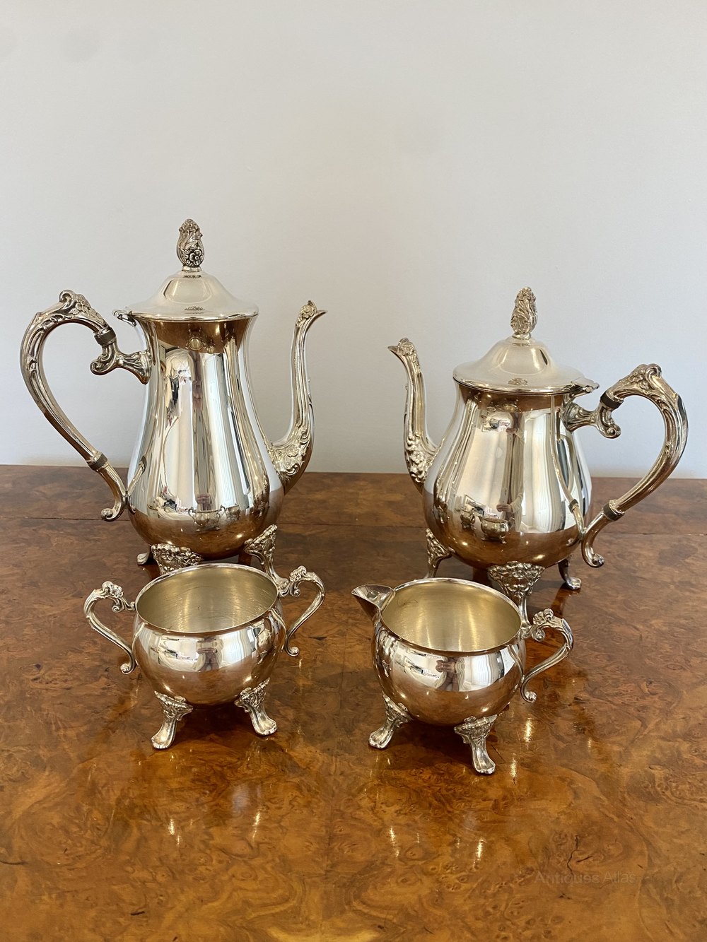Antiques Atlas - Edwardian Quality Silver Plated Four Piece Tea Set